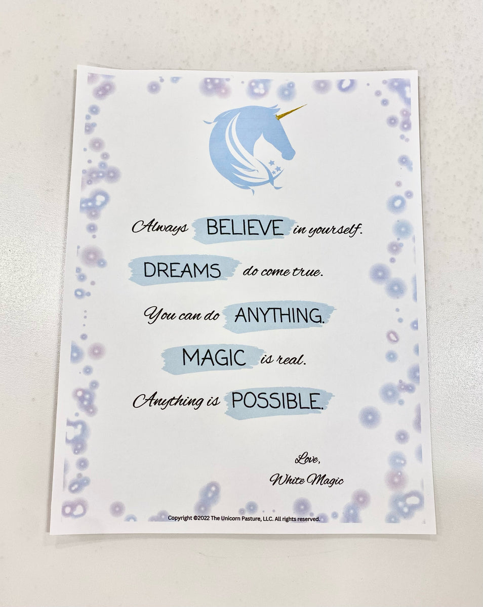 "Keep the Magic Going" Holiday Gift – The Unicorn Pasture - Adopt A Unicorn